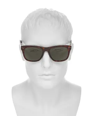 Celine Square Sunglasses - Dark Havana/green