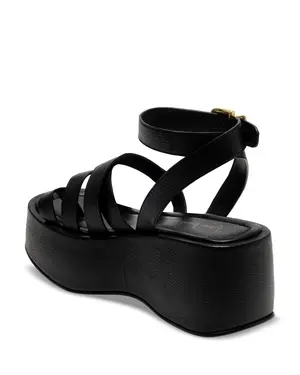 Free People Hazel Platform Sandals - Black