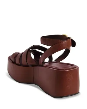 Free People Hazel Platform Sandals - Brown