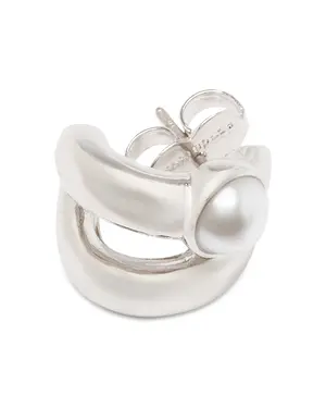 Kate Spade New York Imitation Pearl Huggie Hoop Earrings