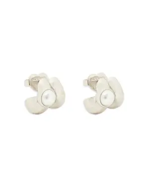 Kate Spade New York Imitation Pearl Huggie Hoop Earrings