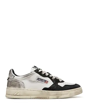 AUTRY Super Vintage Low Top Sneakers - White/black/silver