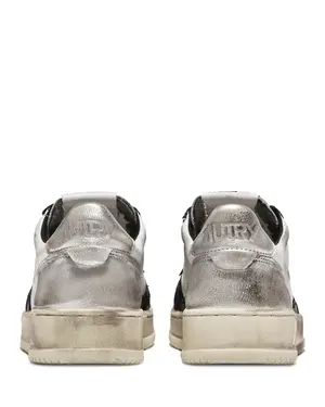 AUTRY Super Vintage Low Top Sneakers - White/black/silver