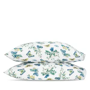 MATOUK Baudin Butterfly Pillowcase Pair, Standard - Prussian Blue