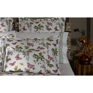 MATOUK Baudin Butterfly Percale Standard Sham - Pink