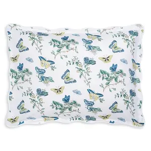 MATOUK Baudin Butterfly Percale Standard Sham Prussian Blue