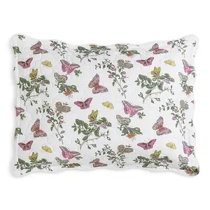MATOUK Baudin Butterfly Quilted King Sham - Pink