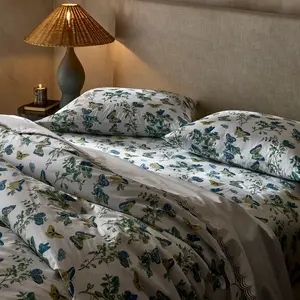 MATOUK Baudin Butterfly Quilted Euro Sham - Prussian Blue