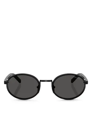 Prada Pr B56s Oval Sunglasses - Black