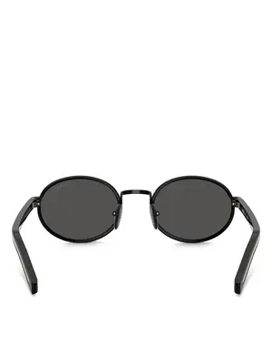 Prada Pr B56s Oval Sunglasses - Black