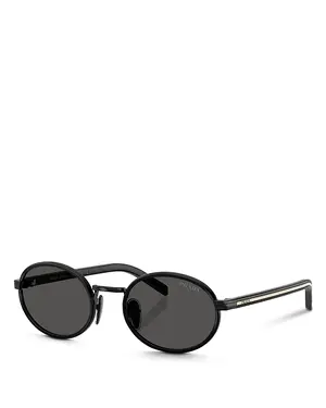 Prada Prada PR B56S Oval Sunglasses Black