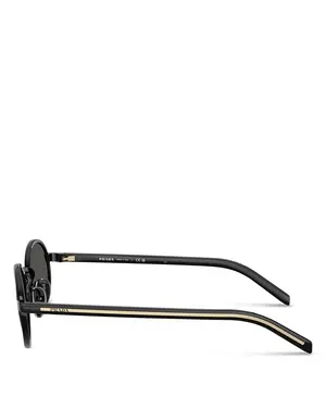 Prada Pr B56s Oval Sunglasses - Black