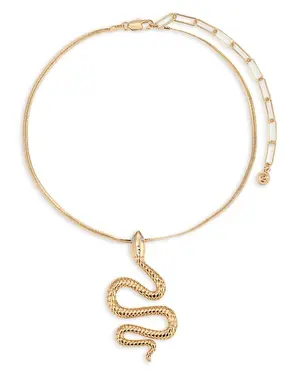 Ettika Serpentina Pendant Necklace - Gold