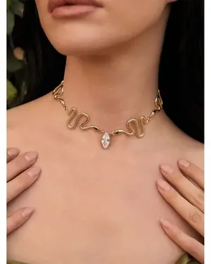 Ettika Serpentina Choker - Gold
