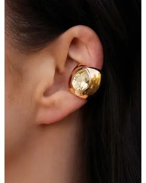 Ettika Crystal Ear Cuff - Green