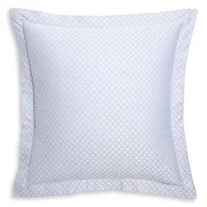 AMALIA HOME COLLECTION Luso Silk Blend Sham, Euro - White/silver