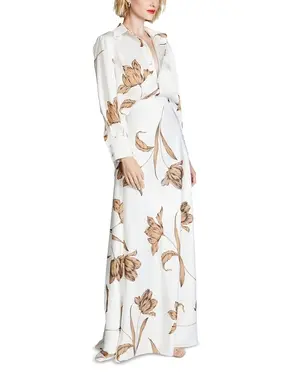 Halston Marcelle Satin Gown