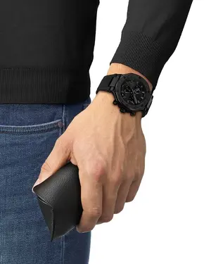 TISSOT 41mm Powermatic 80 Watch - Black/black