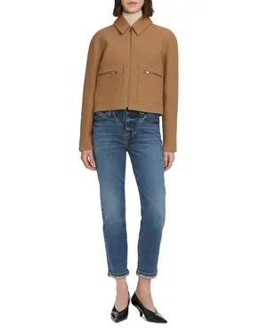 FRAME The Borrowed High-rise Ankle Jeans - Nebula
