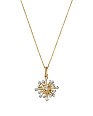 Bloomingdale'S Diamond Starburst Pendant Necklace - Gold