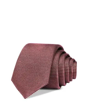 Hugo Geometric Skinny Tie - Open Pink