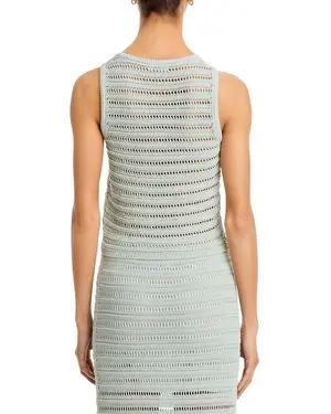 A.L.C. Kira Open Stitch Striped Tank Top