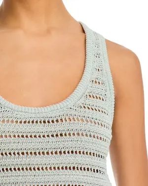A.L.C. Kira Open Stitch Striped Tank Top
