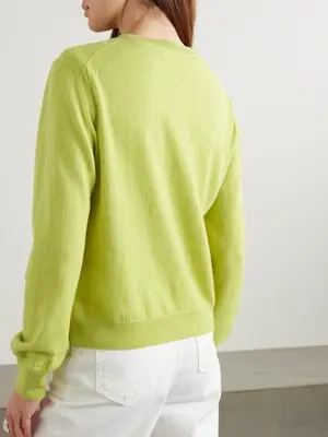 Daughter Enya Cashmere And Cotton-blend Cardigan - Green