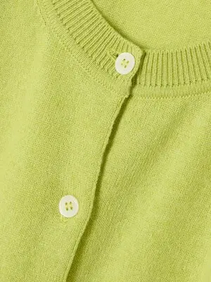 Daughter Enya Cashmere And Cotton-blend Cardigan - Green