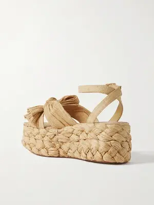 LOEFFLER RANDALL Gaby Raffia Platform Sandals
