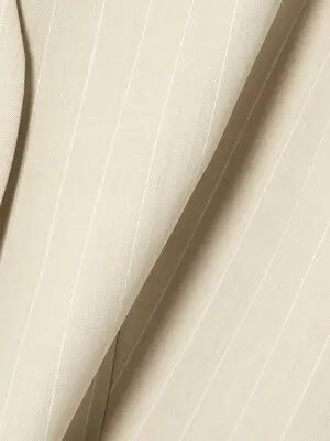 ST. AGNI Pinstriped Wool-blend Twill Vest - Neutrals