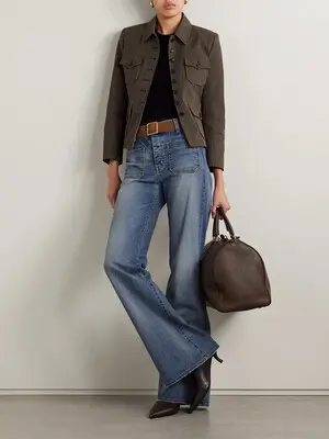 NILI LOTAN Florence High-rise Flared Jeans - Blue