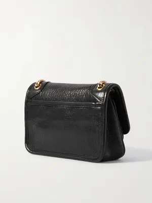 Saint Laurent Niki Mini Crinkled-leather Shoulder Bag