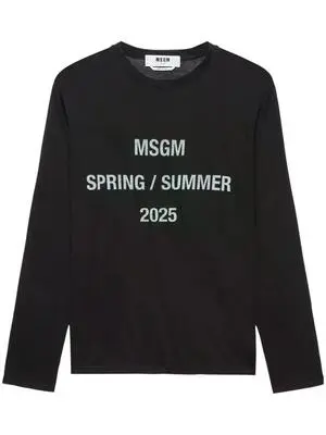 MSGM Slogan-print Cotton T-shirt