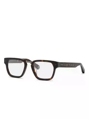 Philipp Plein Tortoiseshell-effect Rectangle-frame Glasses