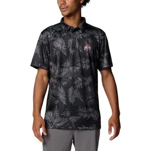 Columbia Ohio State Buckeyes Pfg Super Terminal Tackle™ Omni-shade™ Bangalows Polo - Black