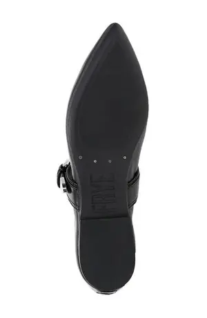 THE FRYE COMPANY Heather Pointed Toe Mary Jane Flat - Black