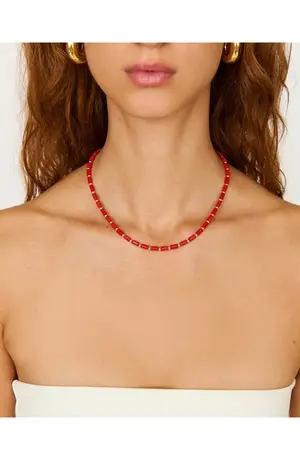 Éliou Louka Coral Beaded Necklace