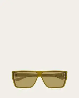 Saint Laurent Sl 756 Bio Injection Rectangle Sunglasses - Brown