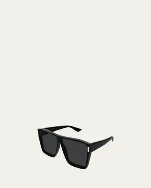 Saint Laurent Sl 756 Bio Injection Rectangle Sunglasses - Brown