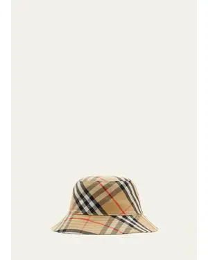 Burberry Check Ekd Bucket Hat - Sand