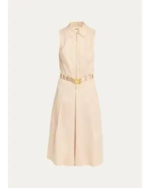 L'Agence Kylo Belted Shirtdress - Biscuit