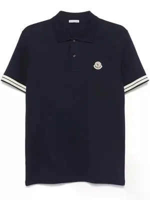 Moncler Logo-patch Piqué Polo Shirt