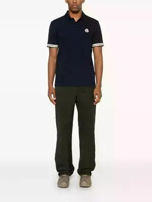 Moncler Logo-patch Piqué Polo Shirt