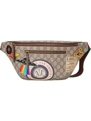 Gucci Courrier Waist Bag Gg Supreme - Beige/ebony