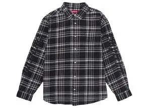 Supreme Old English Plaid Flannel Shirt - Black