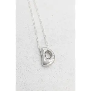 EMERSON & OLIVER Emerson & Oliver Paperclip Chain Necklace With Letter Charm Silver - D