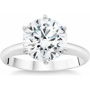 BLISS DIAMOND 3ct Lab Grown Solitaire Engagement Ring - Platinum