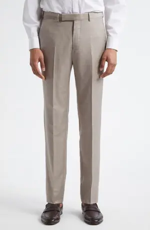 Zegna Flat Front Pants For Men