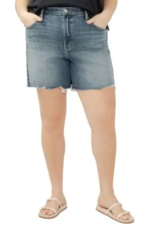 SILVER JEANS CO. High-waisted Denim Shorts - Indigo